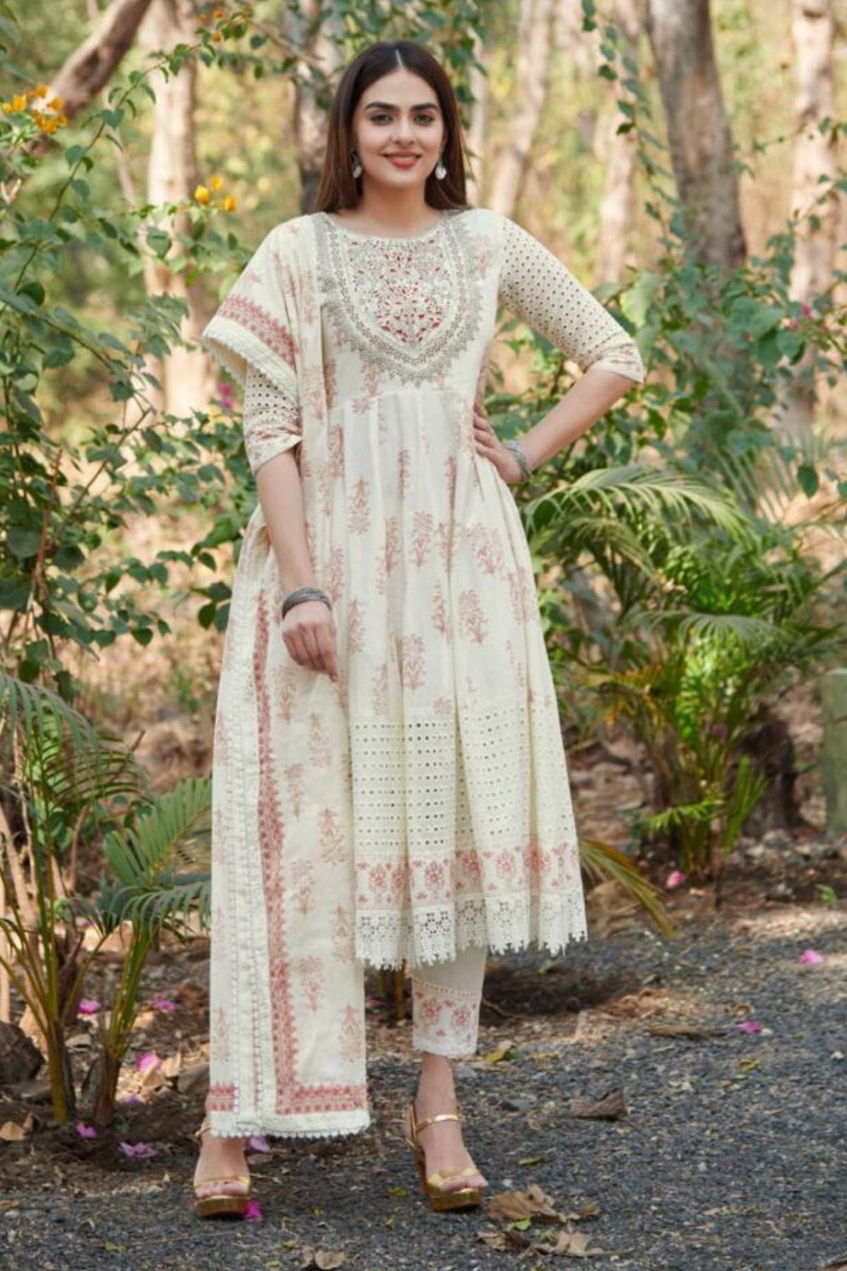 Buy Three-Piece Suit For Women | Ethnic Wear - Freyaa
